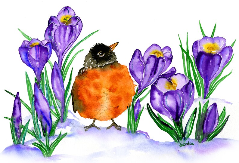 First Robin of Spring - Etsy
