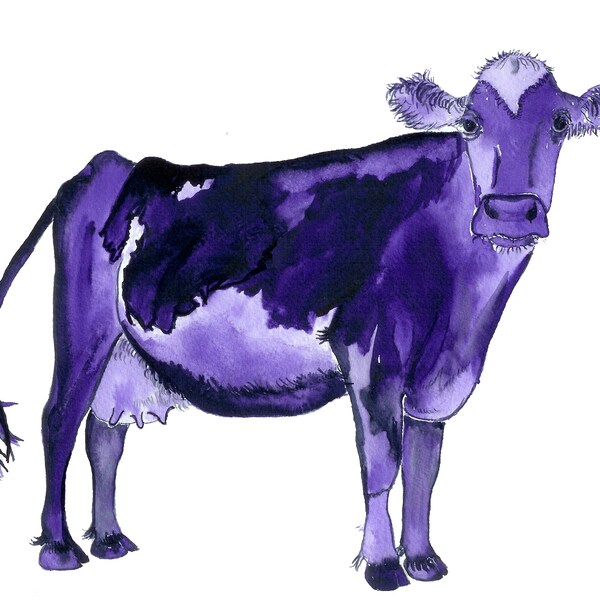 Cow Greeting Card - Etsy