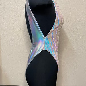 Holographic Swimsuit, Iridescent Sequins Swimsuit, Reflective Swimsuit ...