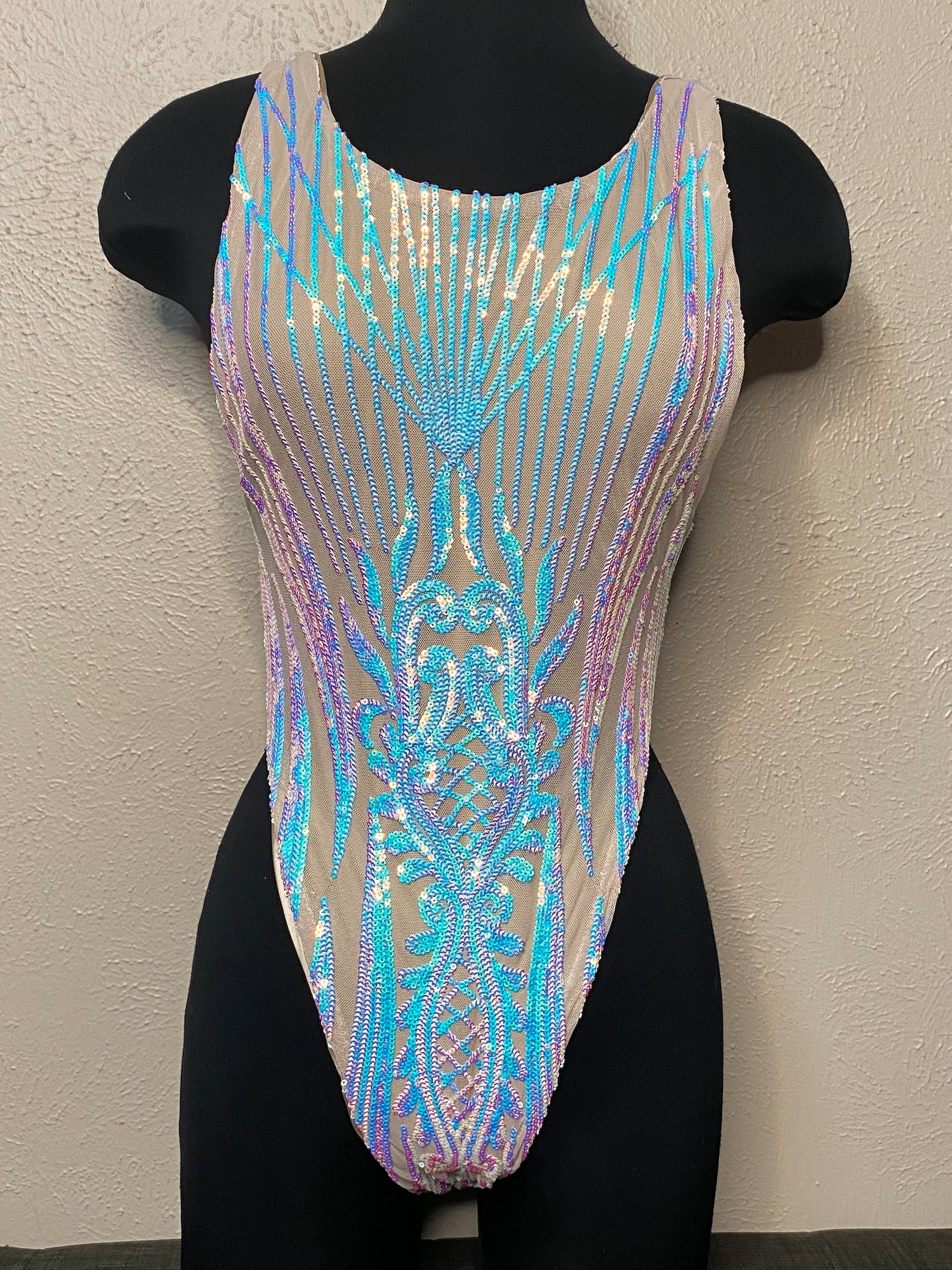Holographic Swimsuit, Iridescent Sequins Swimsuit, Reflective Swimsuit ...