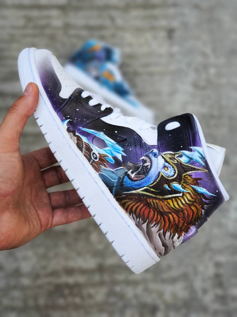 Custom Nike Shoes/ Custom DOTA Shoes/ Handpainted/ Air Jordans ...