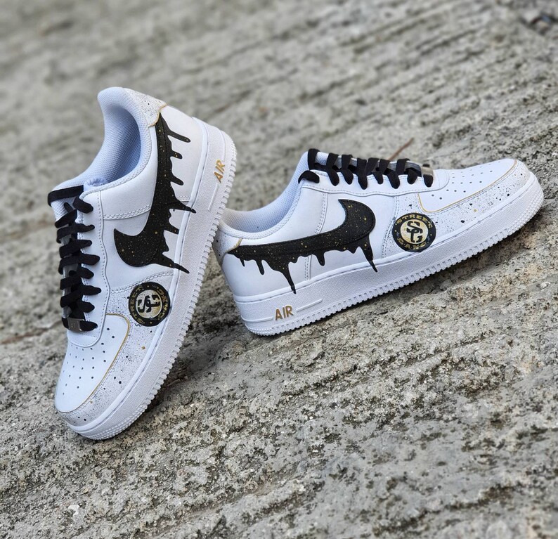 Custom Drip Nike Swoosh/ Custom Shoes/ Drip / Hand Painted Af1/nike ...