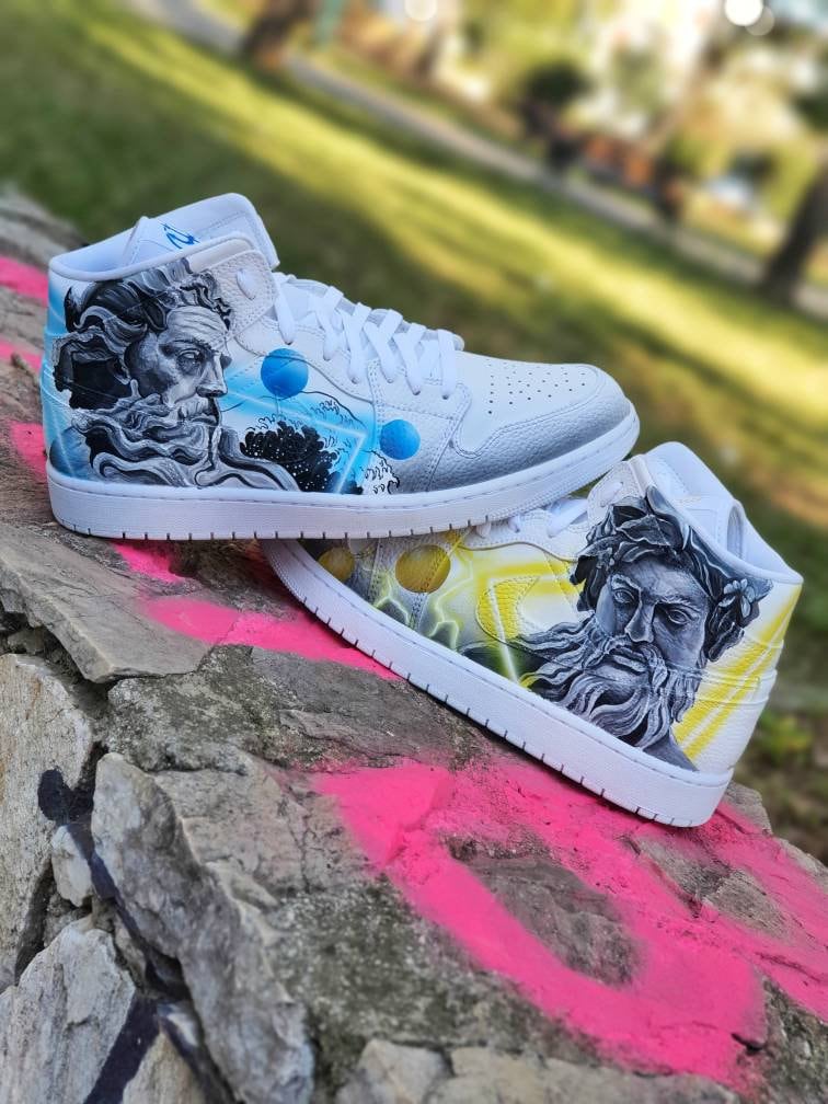 Custom Greek Gods Shoes/ Custom Shoes/ Hand Painted/ Nike Customs ...