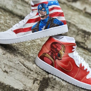 Custom Nike Shoes/ Custom Marvel Shoes/ Handpainted/ Air - Etsy