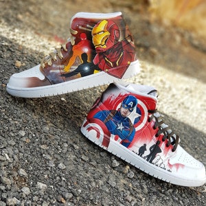 Custom Nike Shoes/ Custom Marvel Shoes/ Handpainted/ Air Jordans ...