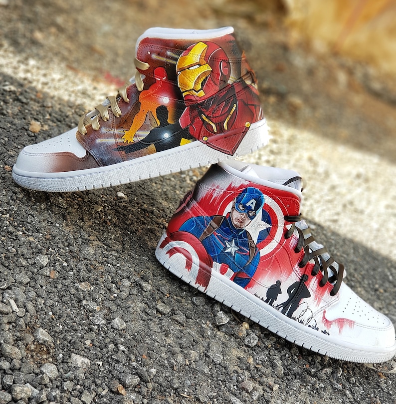 Custom Nike Shoes/ Custom Marvel Shoes/ Handpainted/ Air Jordans ...