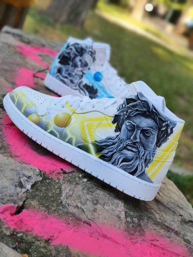 Custom Greek Gods Shoes/ Custom Shoes/ Hand Painted/ Nike