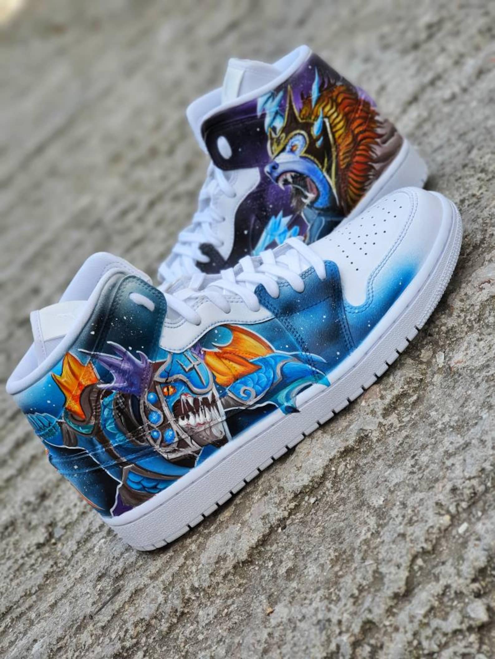 Custom Nike Shoes/ Custom DOTA Shoes/ Handpainted/ Air Jordans ...