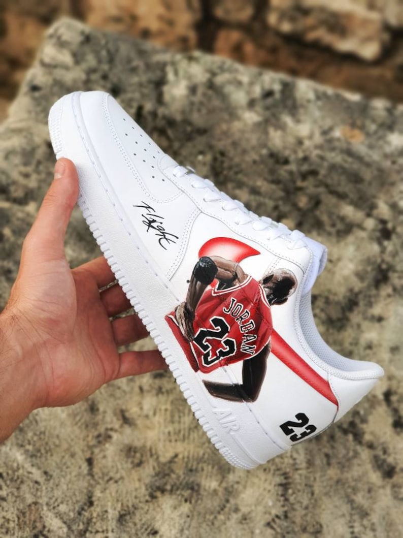 Michael Jordan/ Custom Shoes/ Nike AF1 Sneakers/chicago Bulls/ Jordan ...