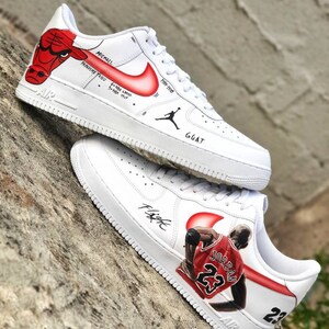 Michael Jordan/ Custom Shoes/ Nike AF1 Sneakers/chicago Bulls/ Jordan ...