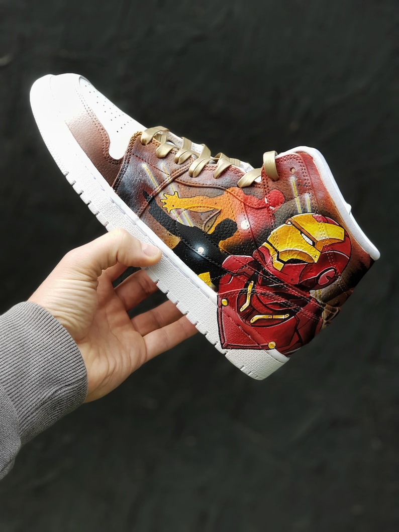 Custom Marvel Nike Air Jordan Sneakers, Hand-painted Comic Shoes - Etsy