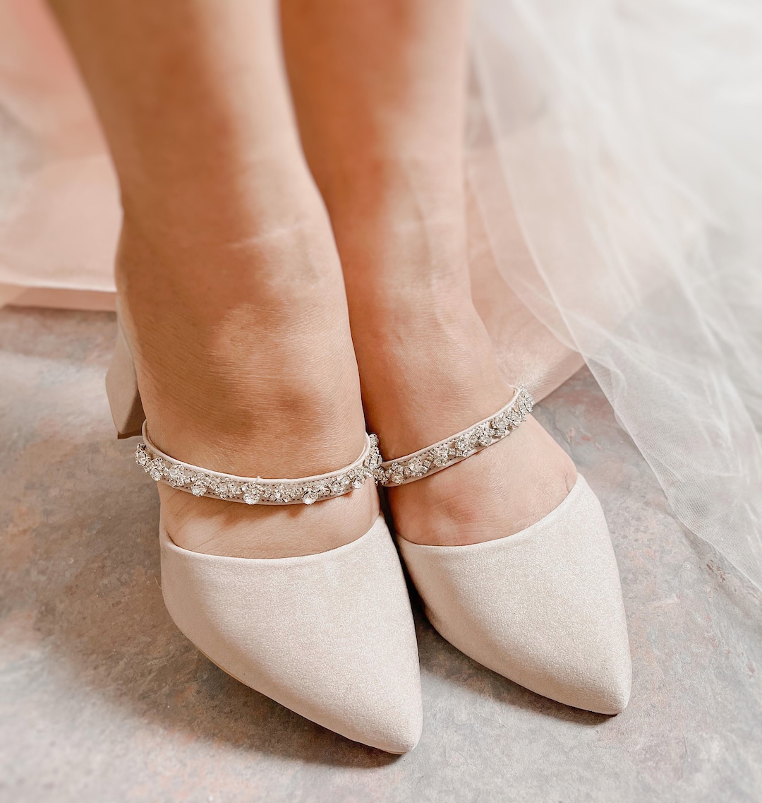 Wedding Shoes - Gold Champagne Crystal Brides Sandal Shoes Bridesmaid ...