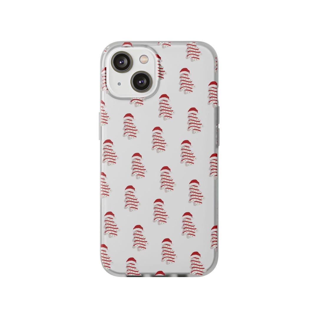 Little Debbie Christmas Tree Cakes iPhone Case Festive Santa Hat Snack ...