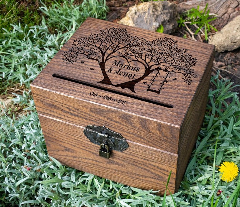 Wooden Card Box Family Tree 444.1 Wedding Card Box Wedding - Etsy
