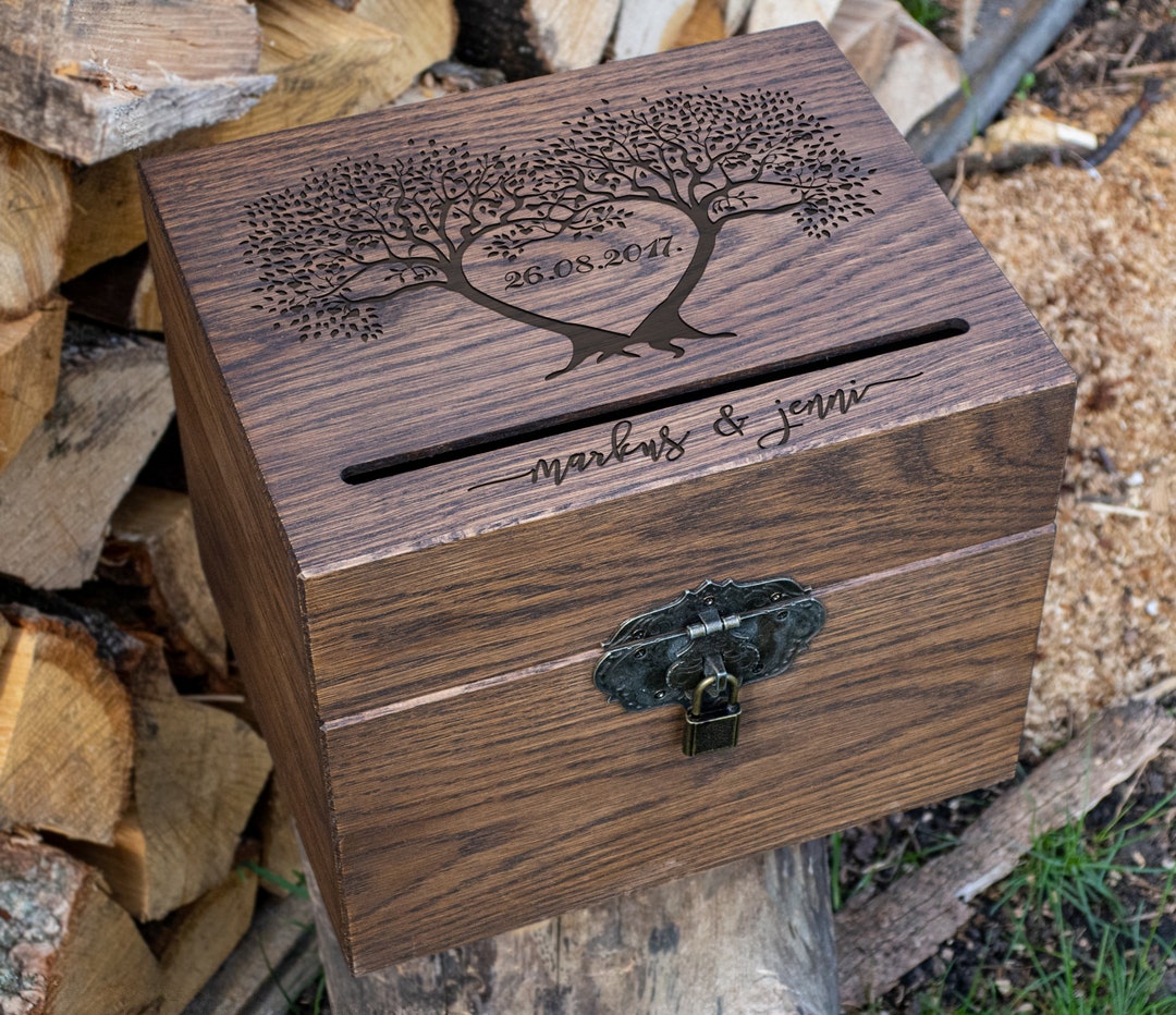 Family Tree Wedding Card Box 449.1 Wooden Rustic Wedding Decor Wedding ...