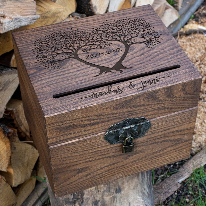 Rustic Card Box - Etsy