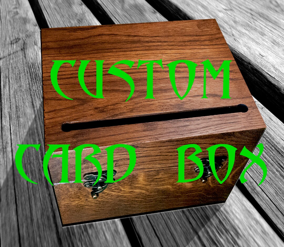 Personalized Card Box 430.1 Custom Card Box / Wooden Card Box / Wedding ...