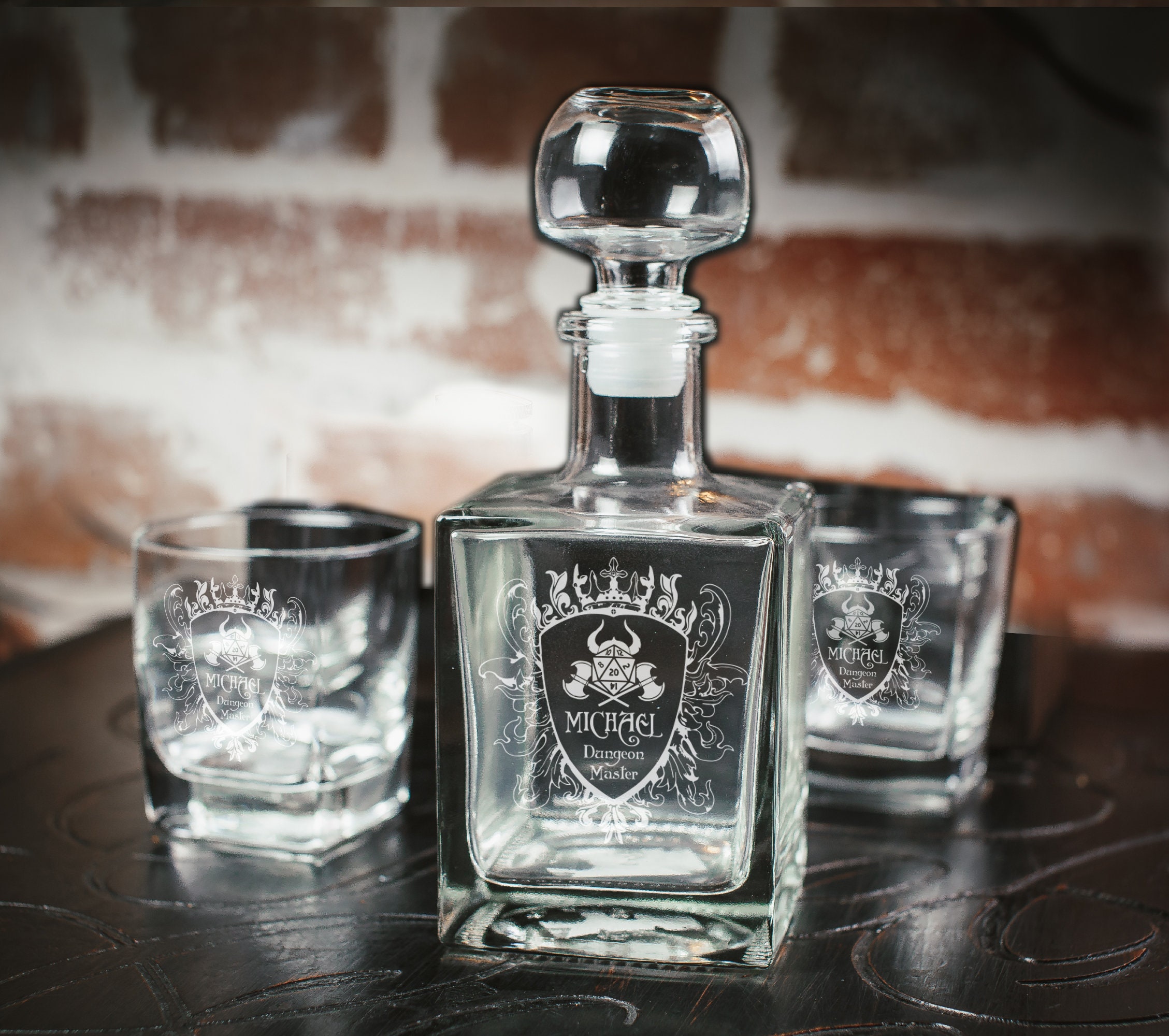 Personalized RPG Whiskey Decanter Set – Gift for Gamers 62/1 Dnd Master ...
