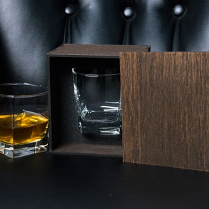 Logo Coaster and Glass and 3 Whiskey Stones in Personalized Wood Box ...