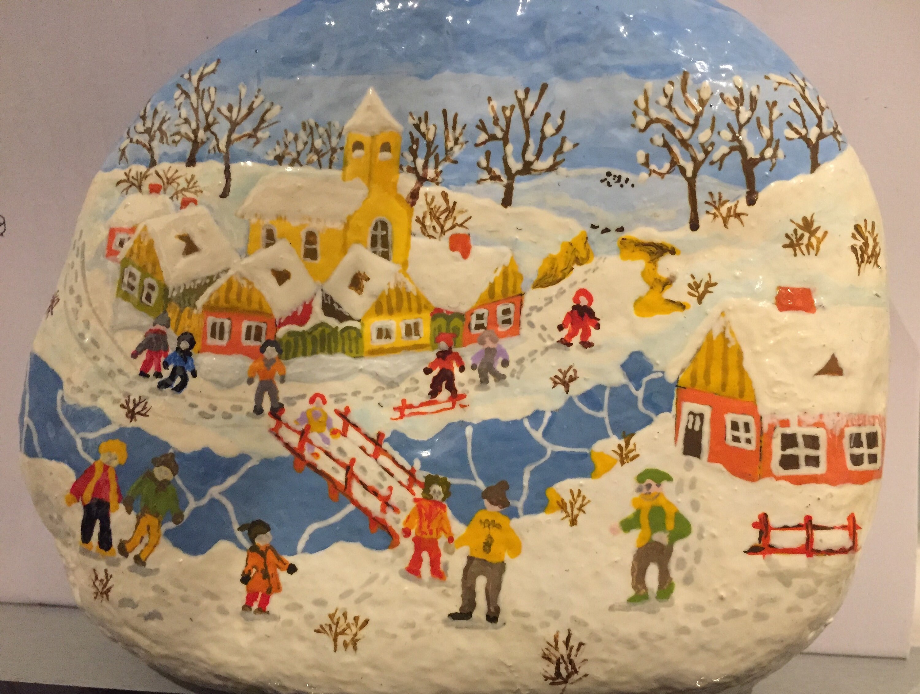 Winter Hand Painted Stone - Etsy