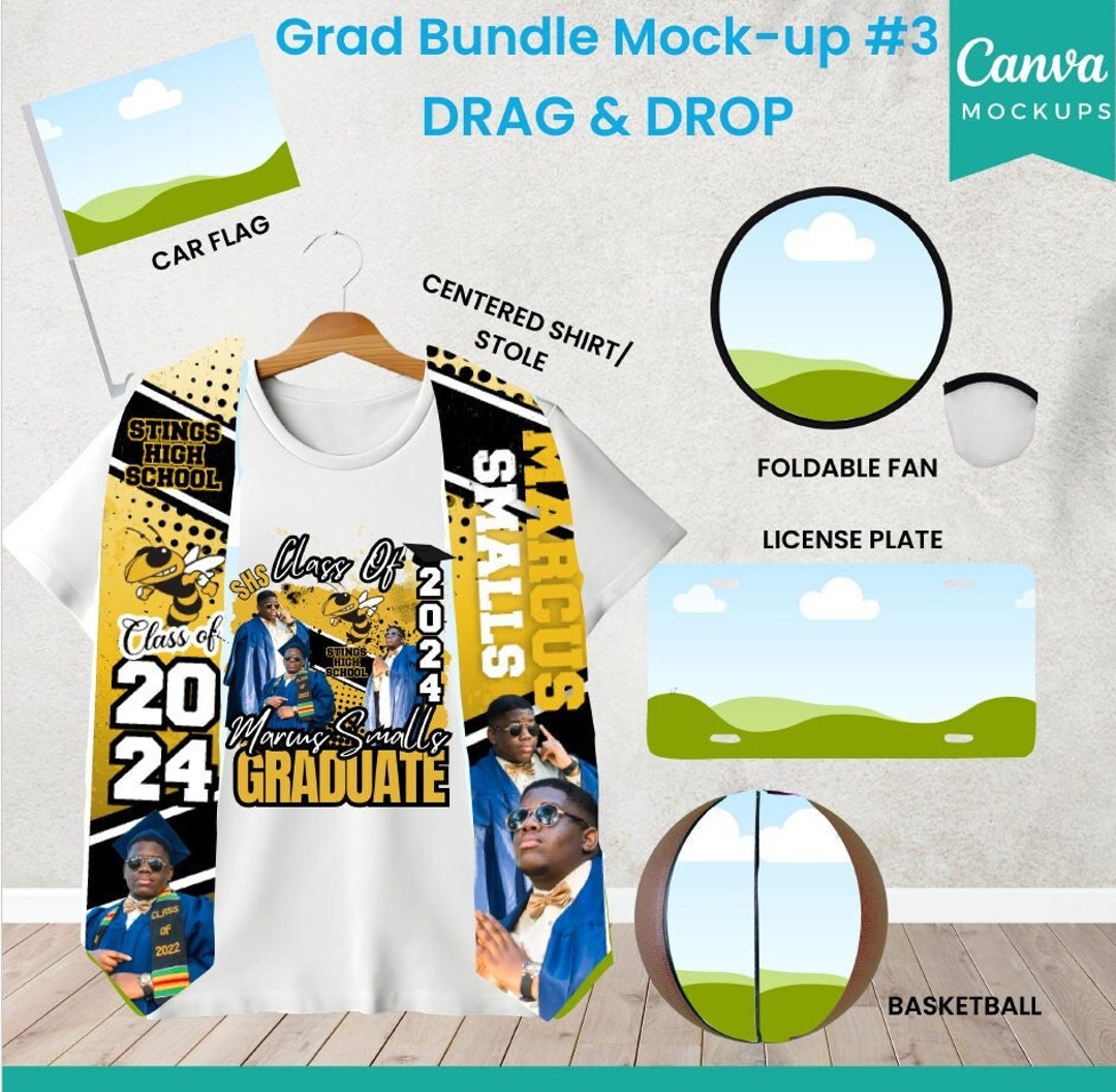 GRADUATION BUNDLE Canva Mockup| Graduation Mockup Template | Instant ...