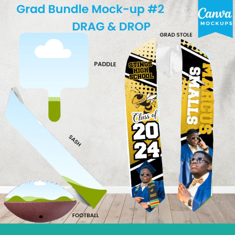 GRADUATION BUNDLE Canva Mockup| Graduation Mockup Template | Instant ...