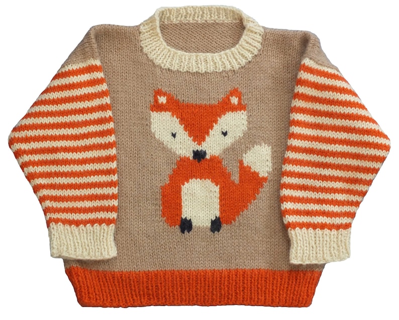 Fox Pullover Knitting Pattern - Etsy UK