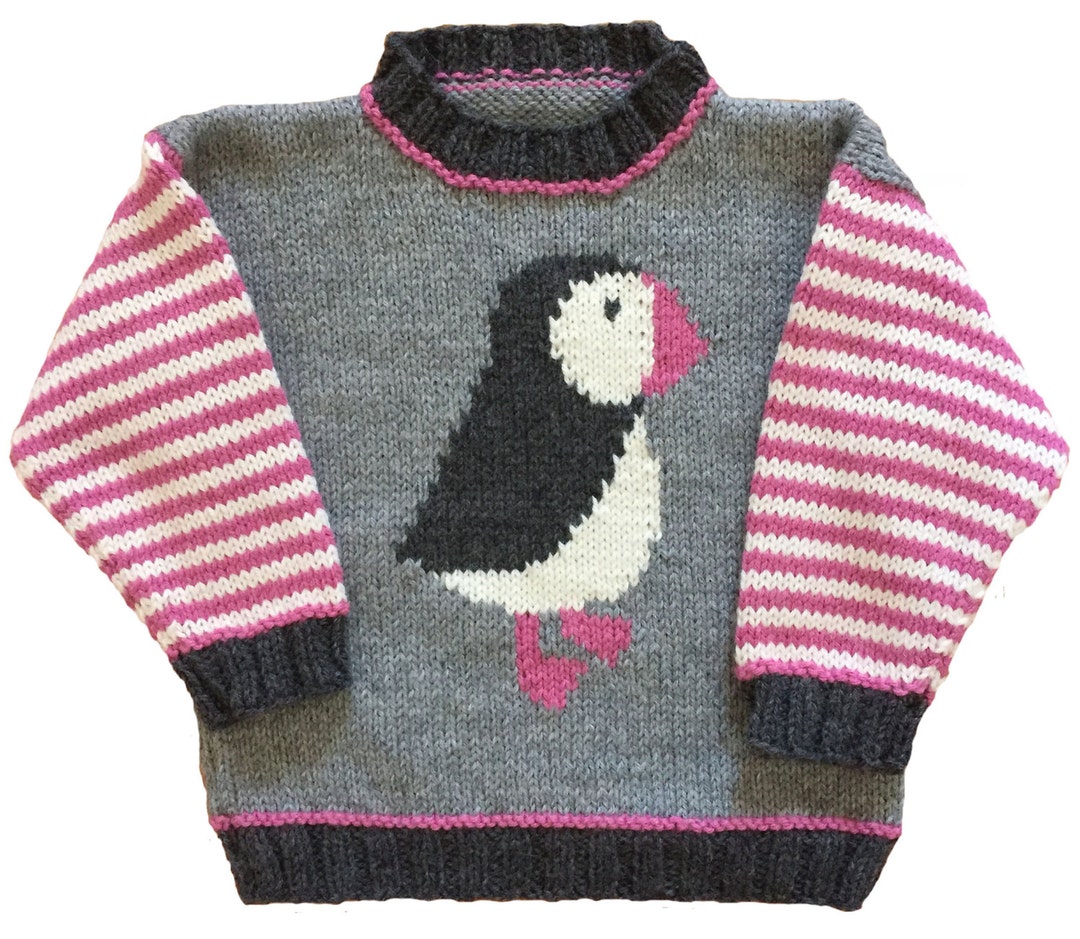 Puffin Pullover Knitting Pattern - Etsy
