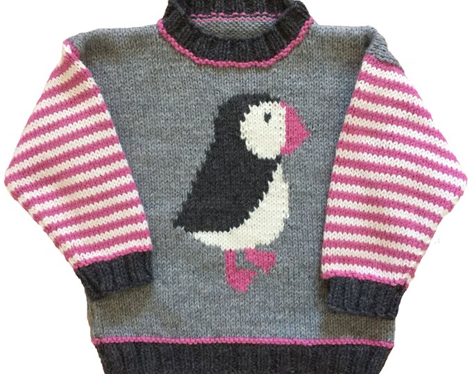Puffin Pullover Knitting Pattern - Etsy