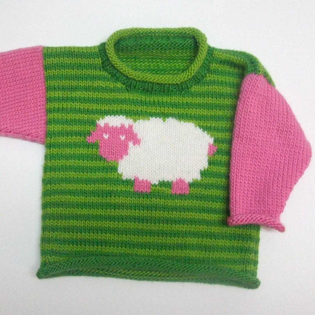 Sheep Roll Neck Sweater Knitting Pattern - Etsy Canada