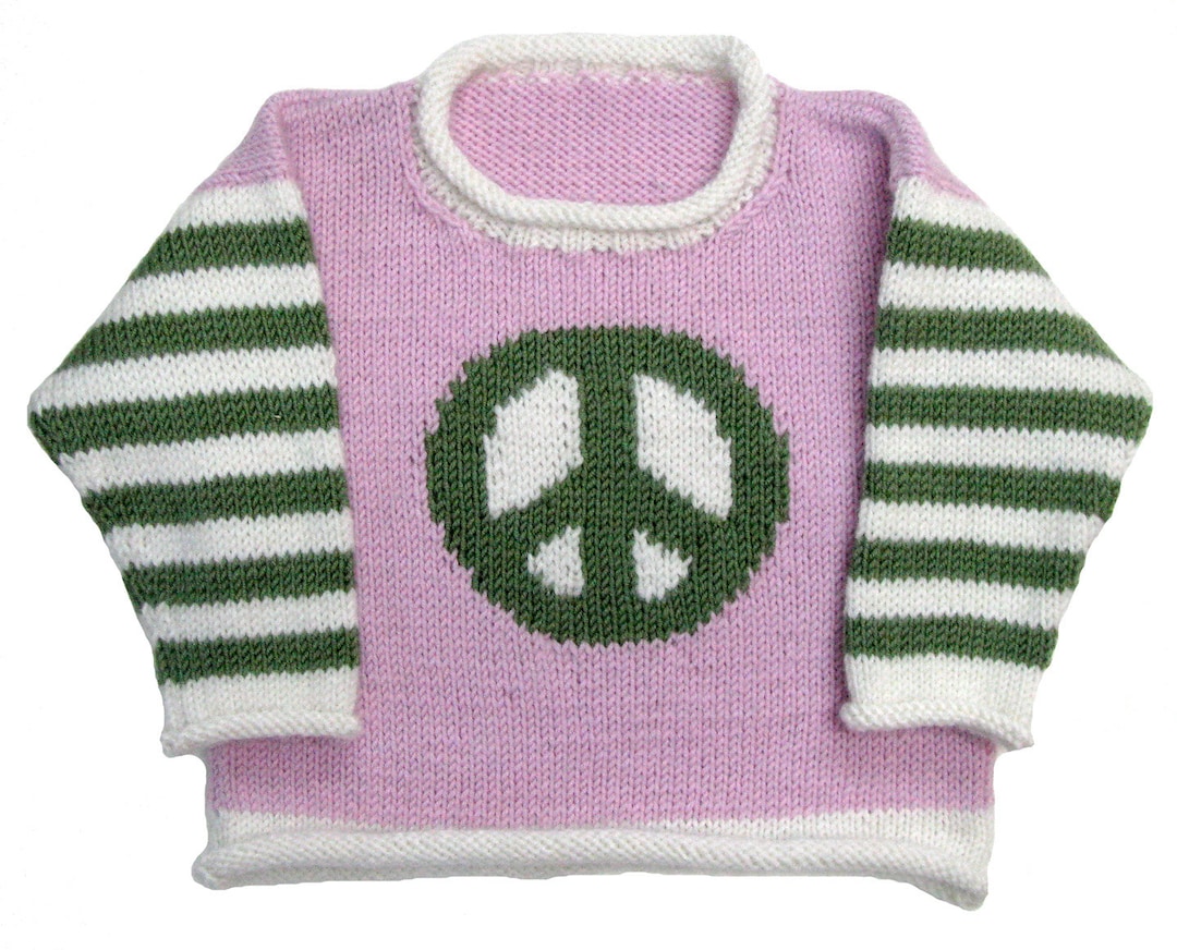 Peace Pullover Knitting Pattern - Etsy