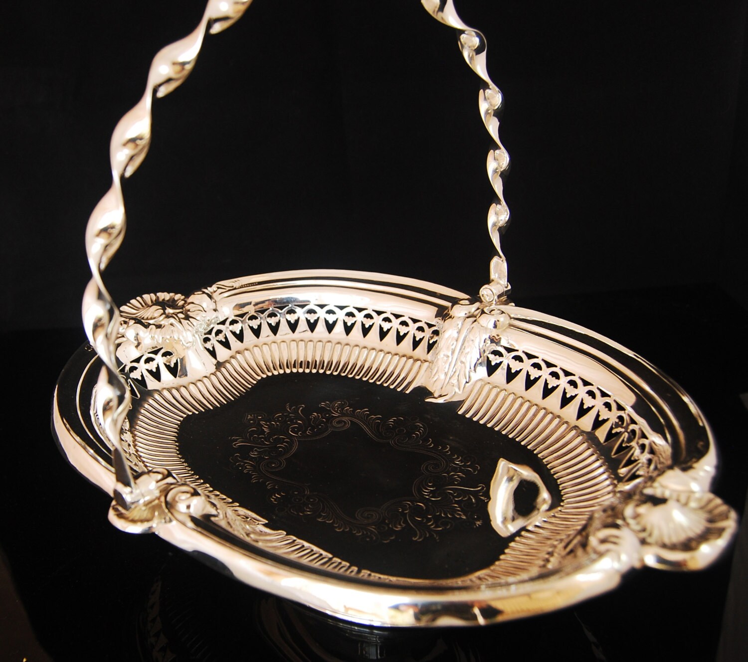 Elegant Silver Plated Basket - Etsy