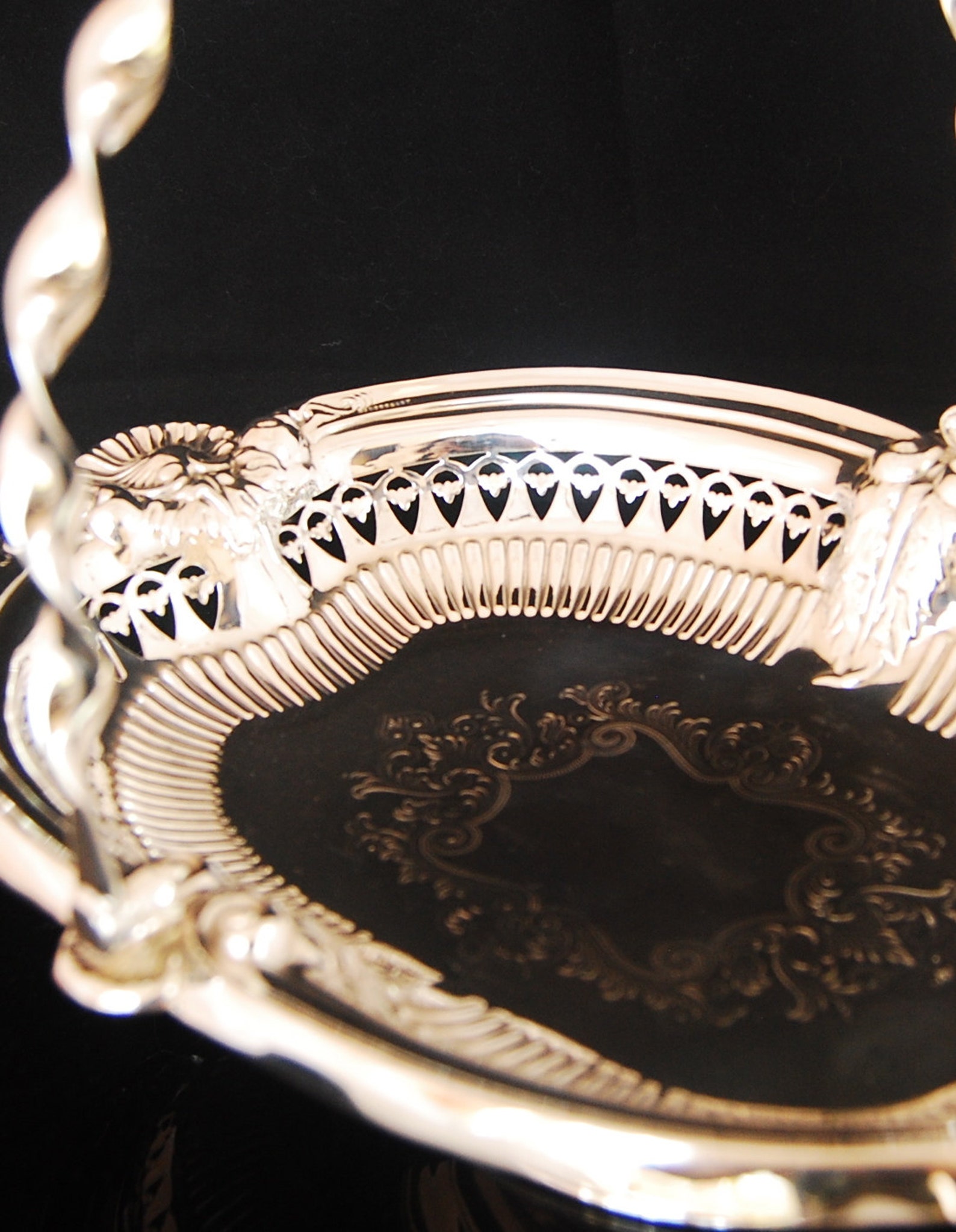 Elegant Silver Plated Basket - Etsy