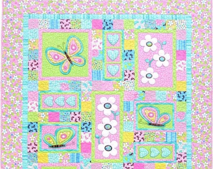 Oops-a-daisy Quilt Pattern by Kids Quilts Makes an Applique Quilt 60 by ...