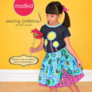 Modkid Pattern - Julia - Paper Sewing Pattern for Girl's Layered Skirt - Etsy