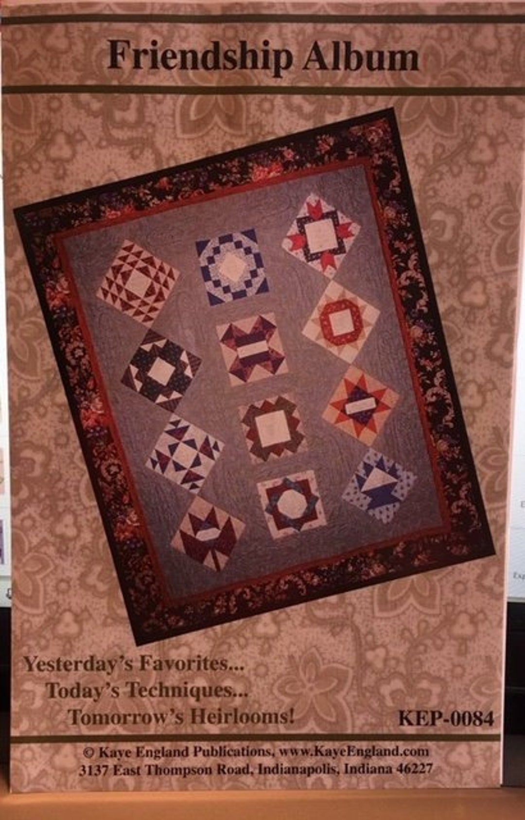 Kaye England's Friendship Album Quilt Pattern - Paper Pattern - Etsy
