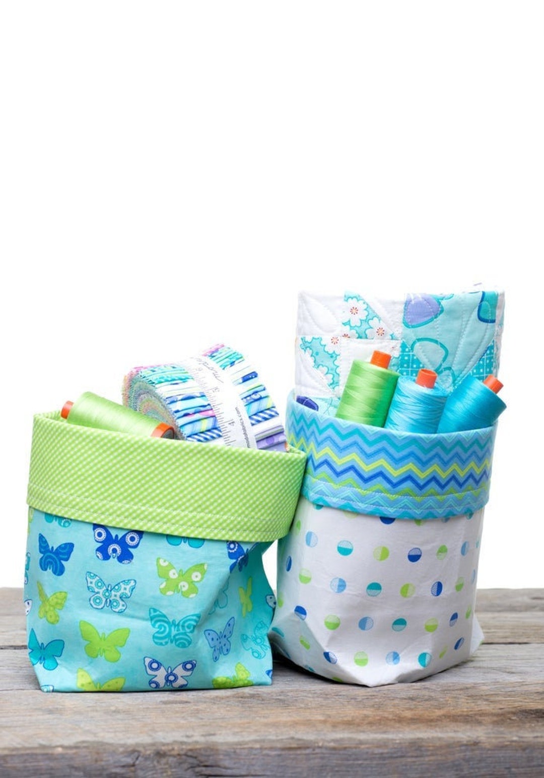 2 Fat Quarter Bucket A Paper Pattern by Me and My Sister Designs Fat ...