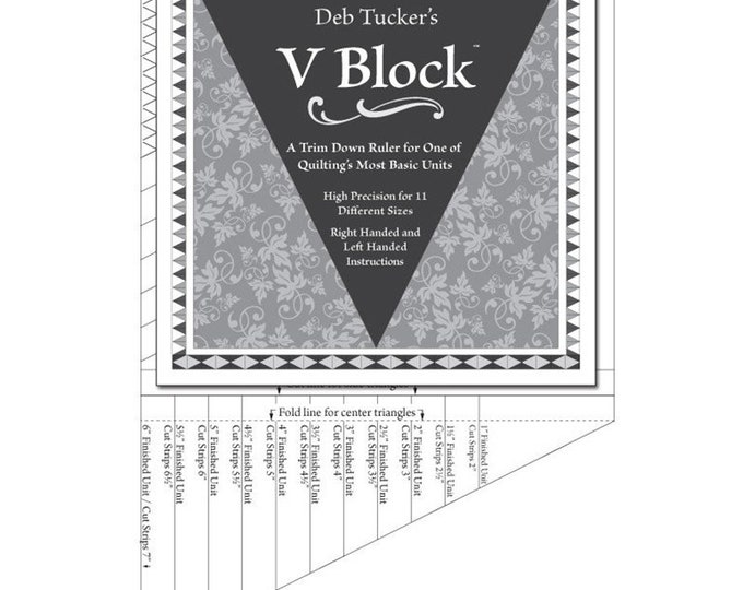 V Block Ruler by Deb Tucker Used for Making Tumbling Triangles Quilt ...