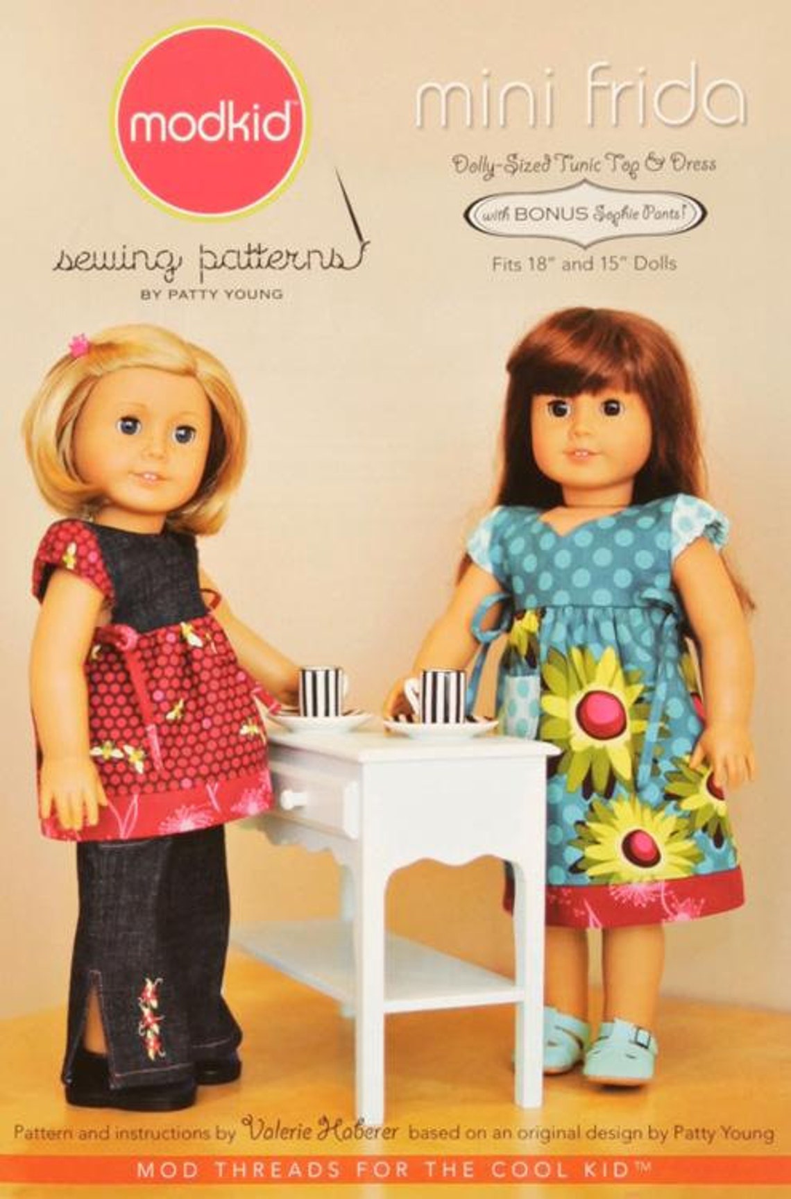 Modkid Mini Frida Paper Sewing Pattern for 18 Dolls - Etsy