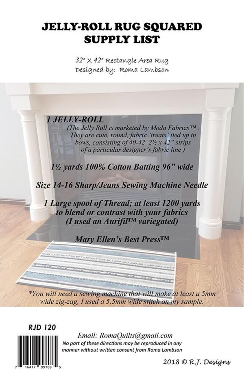 Jelly Roll Rug 2 Pattern - Paper Pattern by Roma Lambson- How to Make a ...