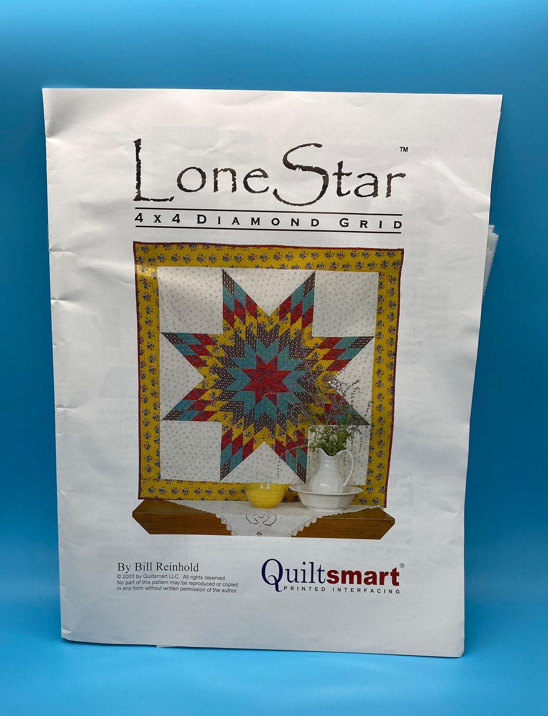 Lone Star 4x4 Diamond Grid - Printed Interfacing by Quiltsmart - Lone Star Quilt Made Simple ...