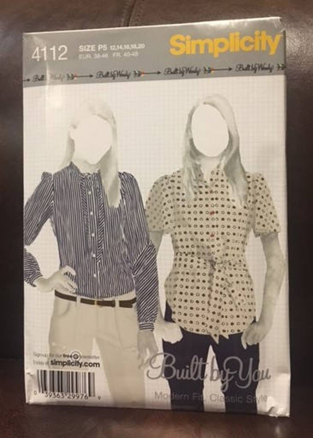 Simplicity #4112 - Built by You - Misses' Shirt and Sash - P5 Sizes 12 ...