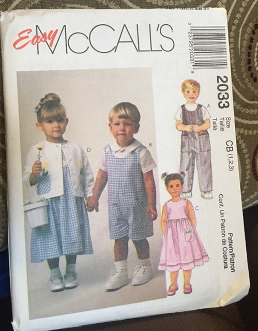 Mccall's 2033 - Paper Pattern - Toddlers' Romper in 2 Lengths, Dress ...