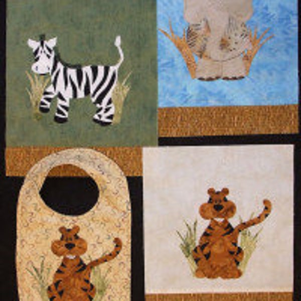 Jungle Animal Applique Quilt Pattern - Etsy