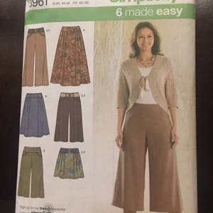 Simplicity #3961 - Misses' Skirt in 3 Lengths, Gauchos in 2 Lengths ...