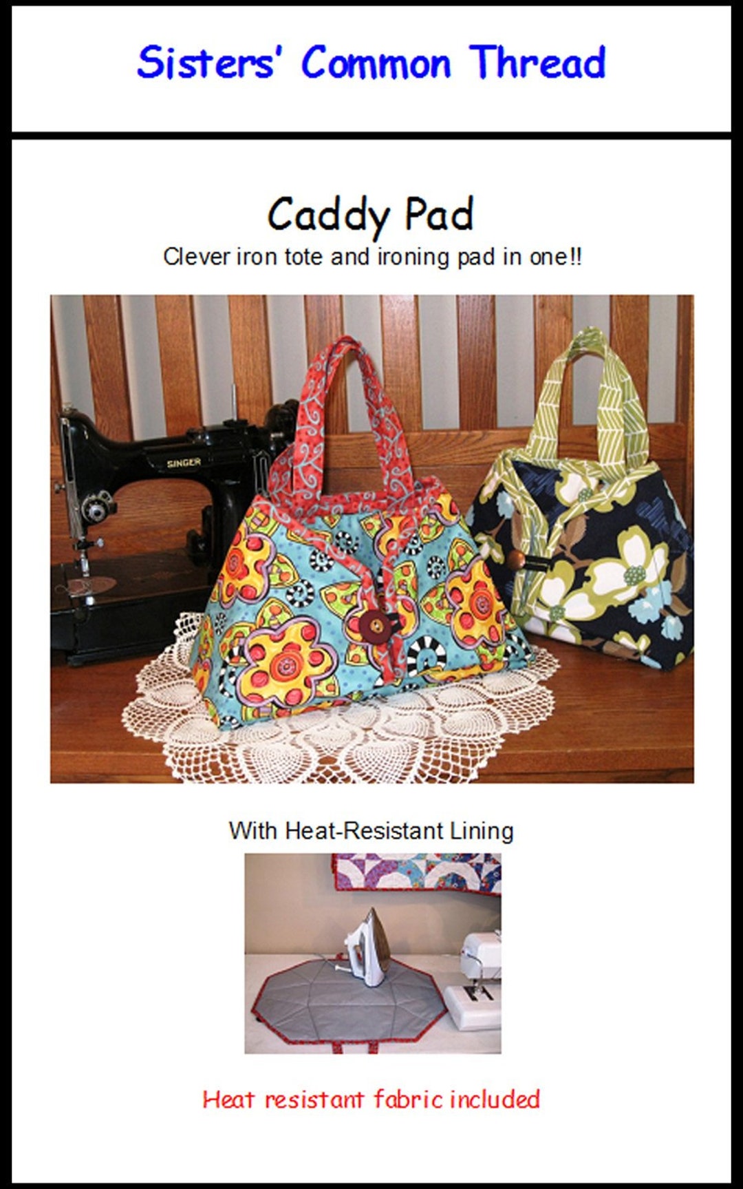 Caddy Pad - A Caddy to Carry Your Iron - Unfolded It's an Ironing Pad ...