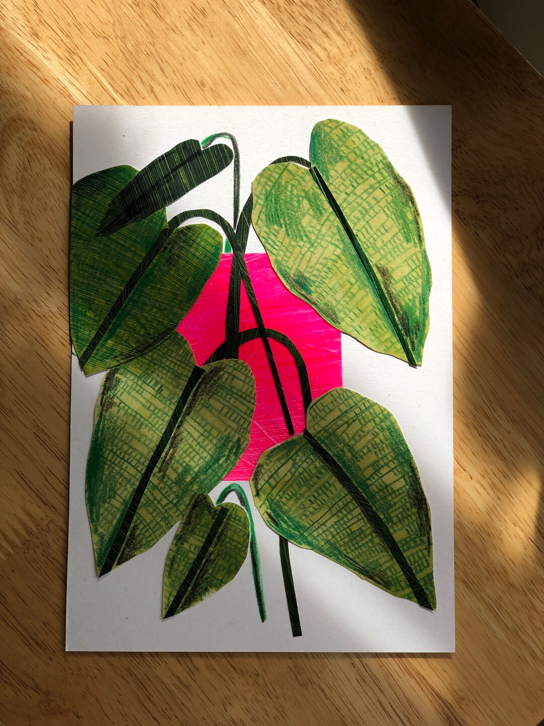 A5 Original Papercut Collage House Plant - Etsy