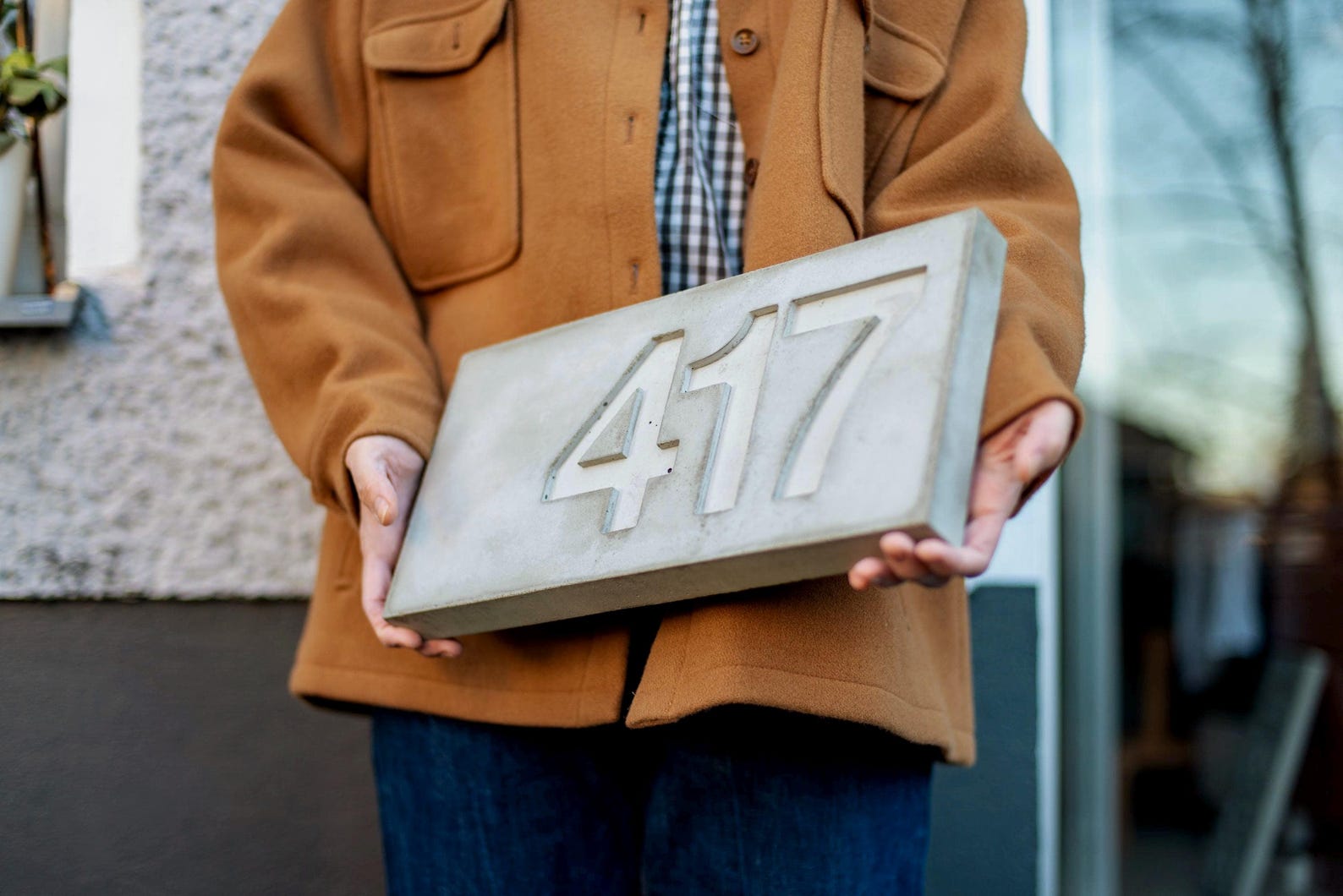 House Numbers in CONCRETE - Custom Door Sign - Etsy