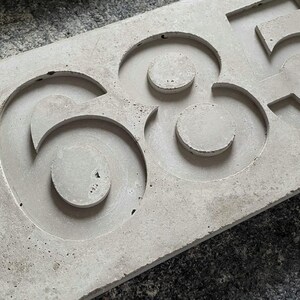 House Numbers in CONCRETE - Custom Door Sign - Etsy