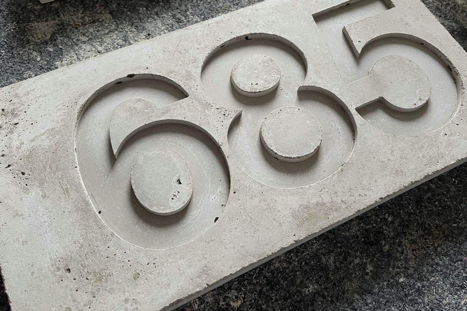 House Numbers in CONCRETE - Custom Door Sign - Etsy